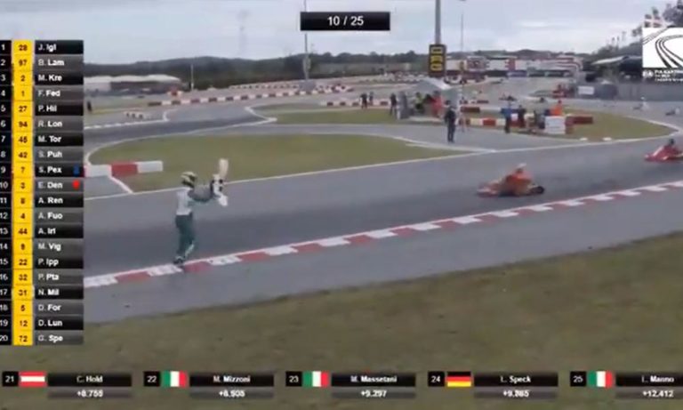 Skandal w kartingu. Corberi pobił rywala i rzucił w niego fragmentem karta